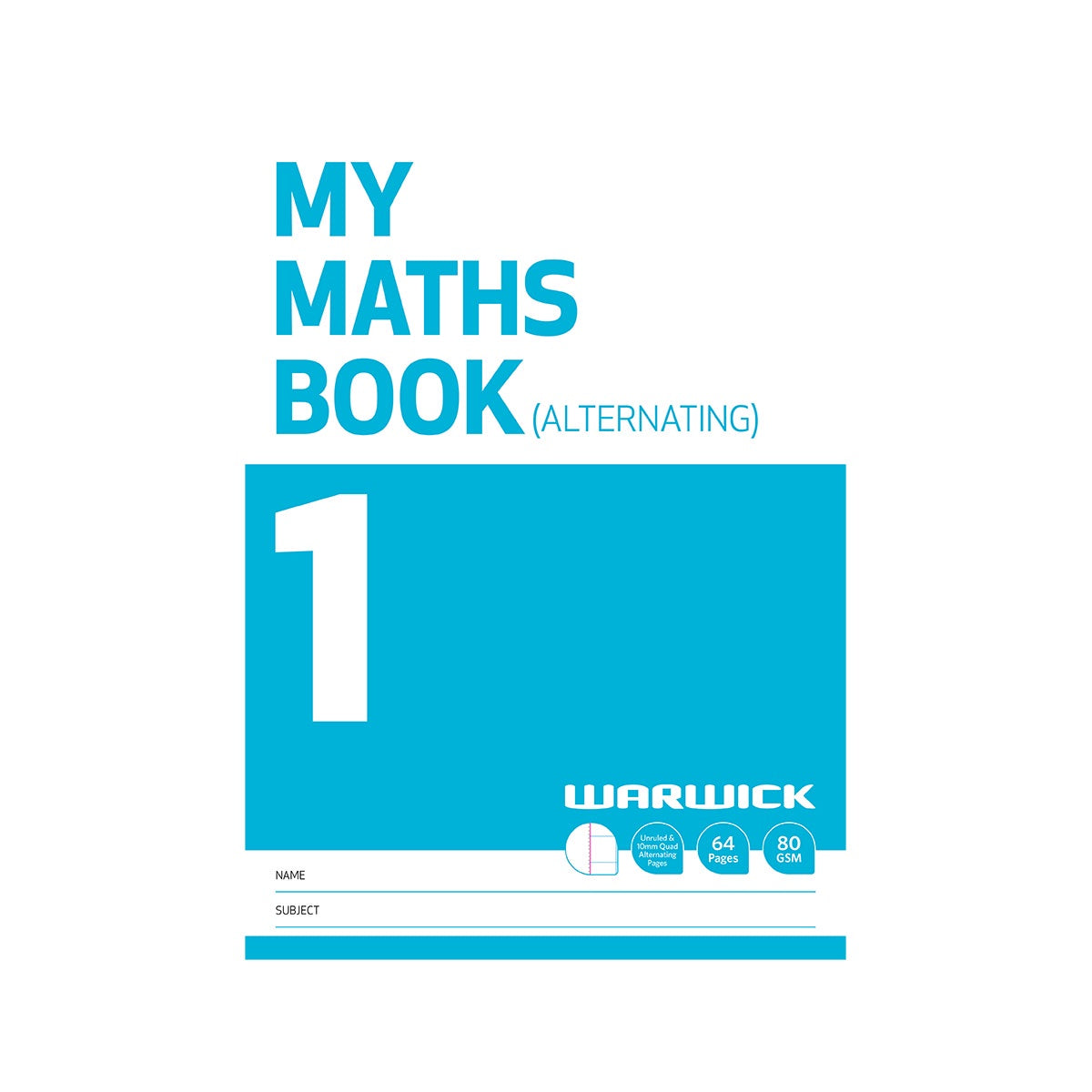 Warwick My Maths Book 1 10mm Quad Alternating Pages – Tawa Books & Post