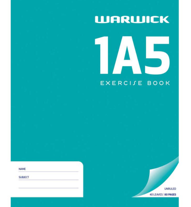 EXERCISE BOOK WARW 1A5 PLAIN 40LF – Tawa Books & Post