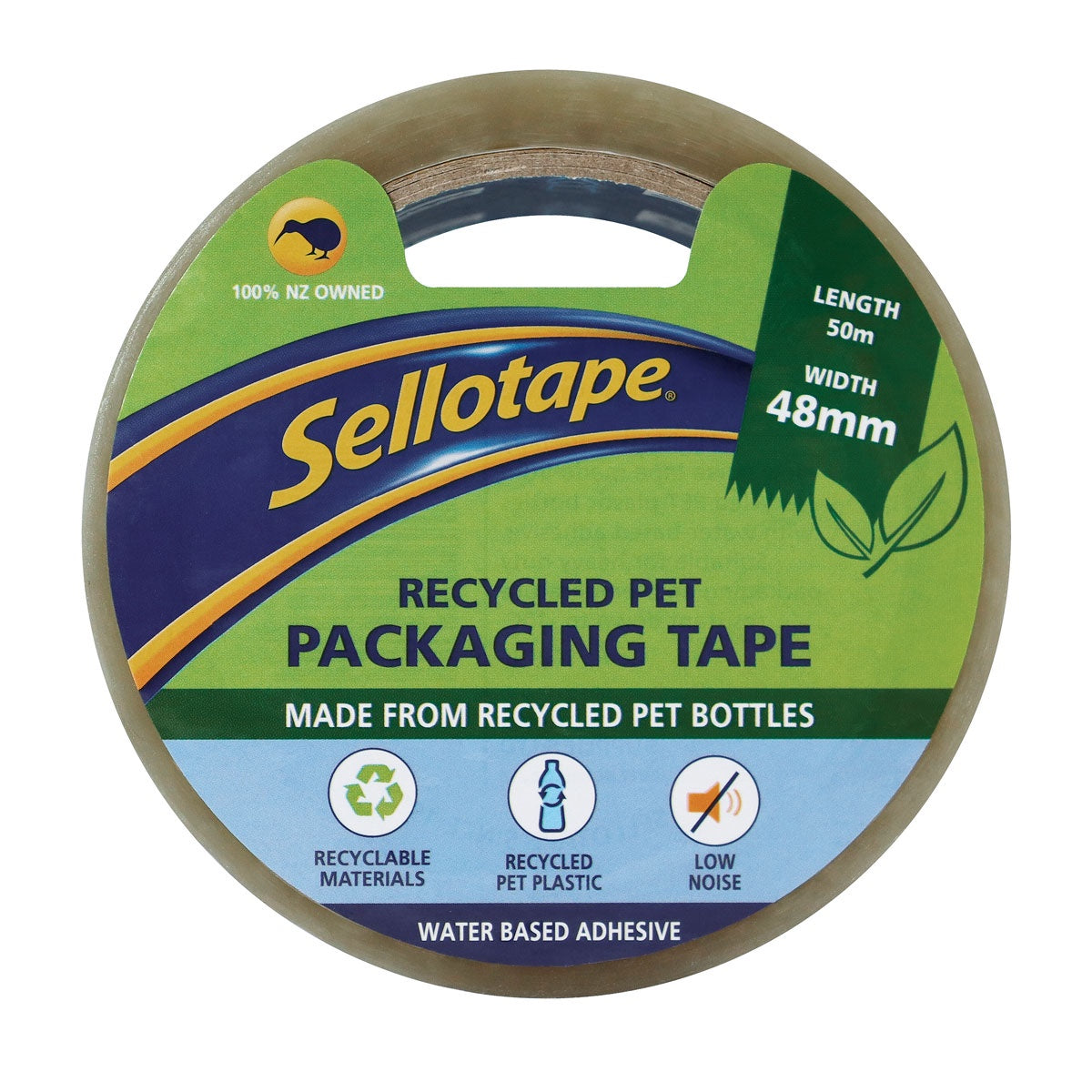 Sellotape Recycled Packaging Tape Low Noise 48mm x 50m – Tawa Books & Post
